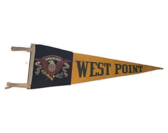 West Point US Military Academy Army Felt Pennant Vintage Wall | Etsy