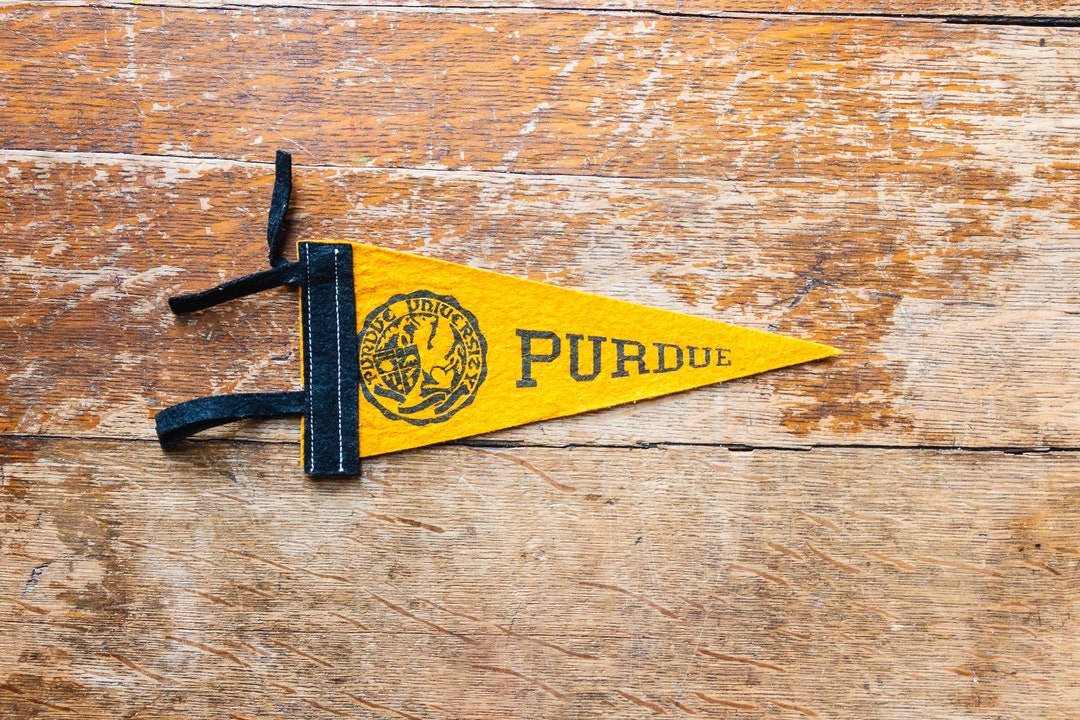 Purdue University Mini Felt Pennant Vintage Office Alumni Decor - Etsy