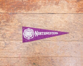 Northwestern University Mini Felt Pennant Vintage College Wall Decor - Etsy