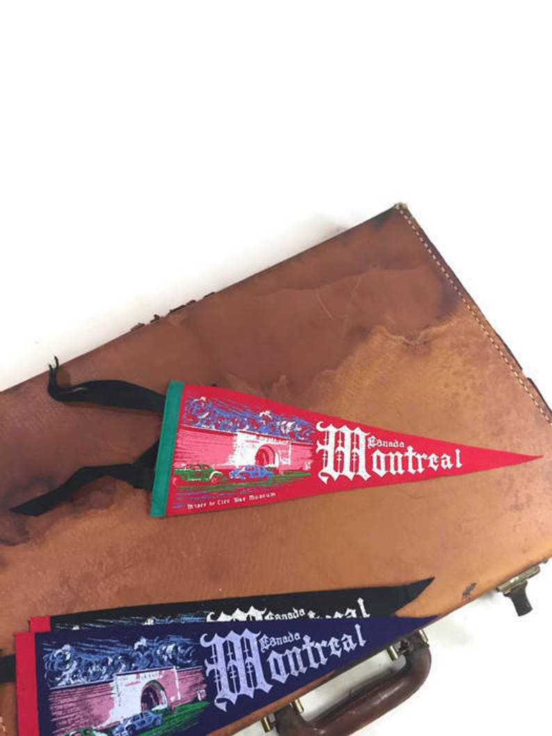 Montreal Canada Souvenir Felt Pennants Vintage Wall Decor | Etsy