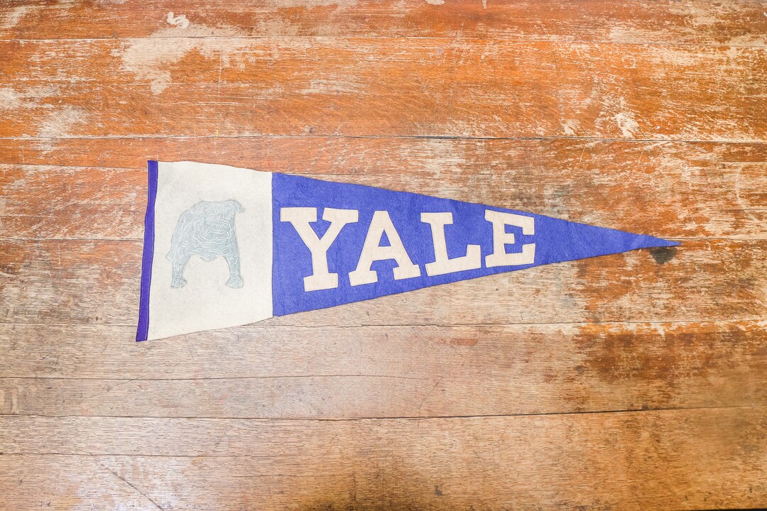 Yale University Blue Felt Pennant Vintage College Wall Decor - Etsy