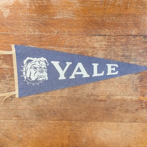 Yale University Blue Felt Pennant Vintage College Wall Decor - Etsy