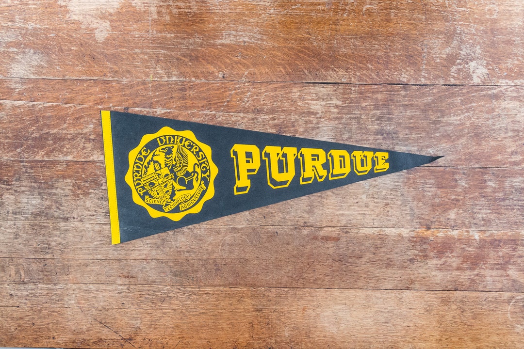 Purdue University Felt Pennant Vintage College Sports Decor - Etsy