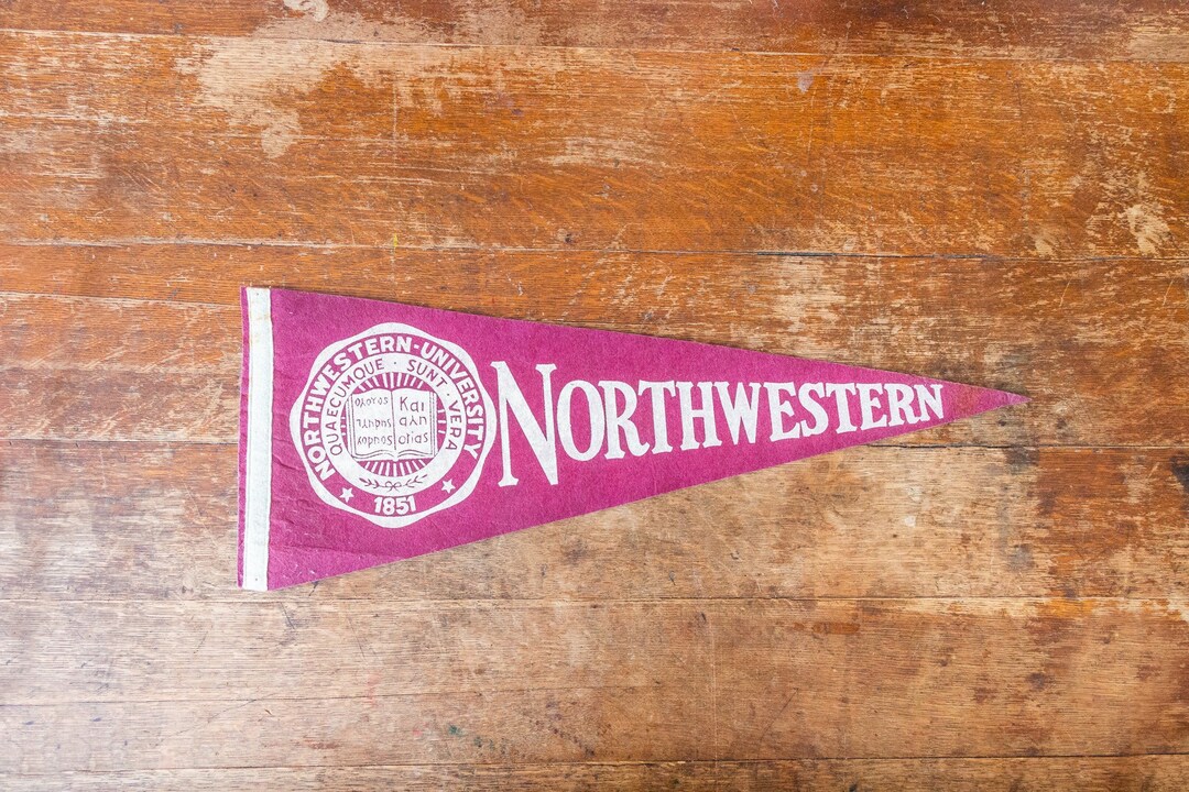 Northwestern University Felt Pennant Vintage Purple College Wall Decor ...