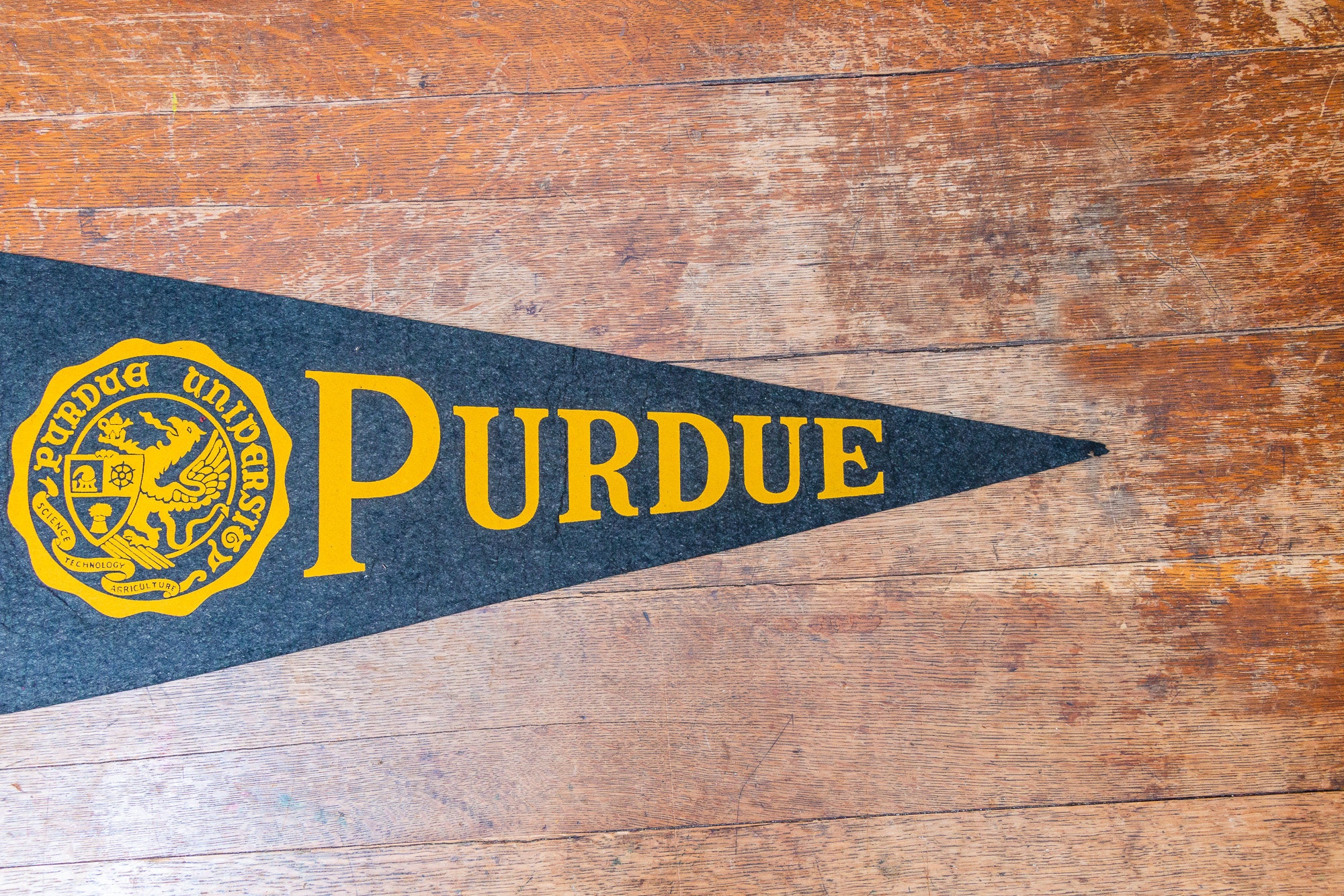 Purdue University Felt Pennant Large Vintage College Wall - Etsy Nederland