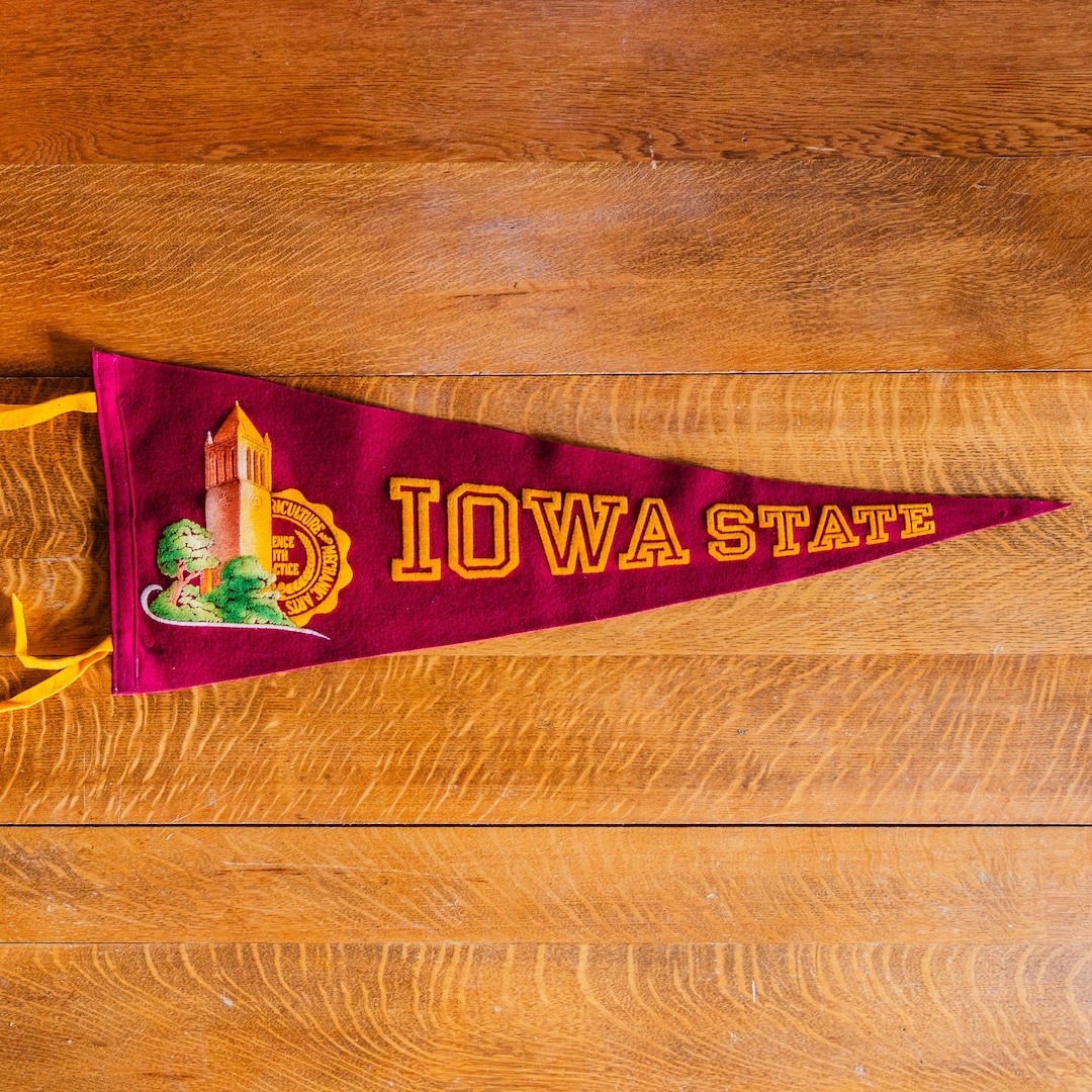 Iowa State University Felt Pennant Vintage College Wall Decor - Etsy