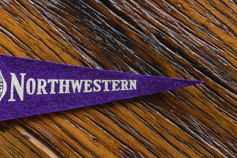 Northwestern University Mini Felt Pennant Vintage College Wall - Etsy