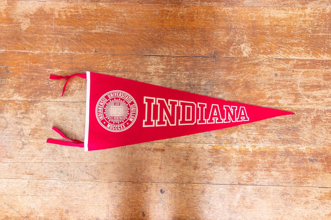 Indiana University Felt Pennant Large Vintage College Wall Decor - Etsy
