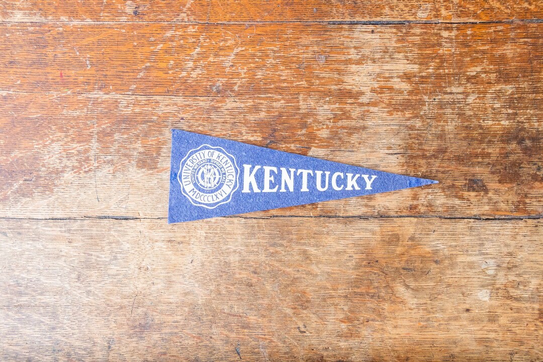 University of Kentucky Mini Felt Pennant Vintage Blue College Wall ...