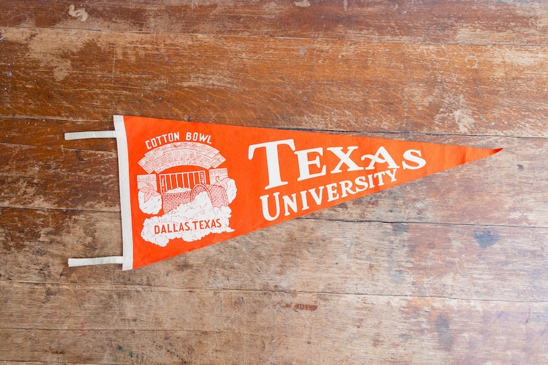 University of Texas Longhorns Felt Pennant Large Vintage College Wall ...