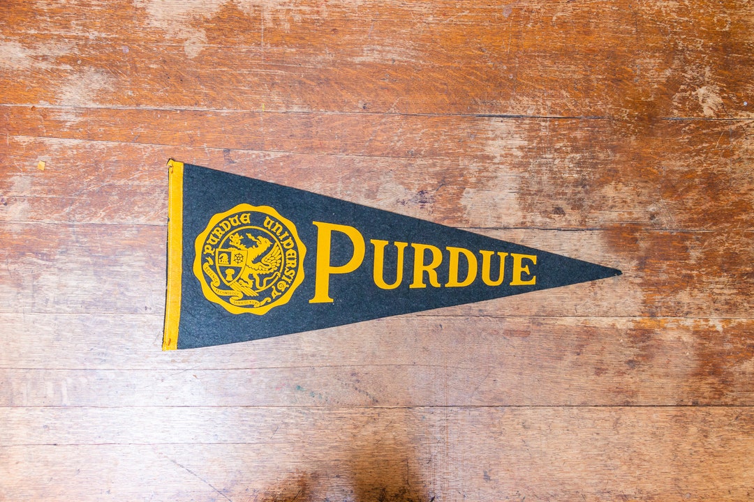 Purdue University Felt Pennant Large Vintage College Wall Decor - Etsy ...