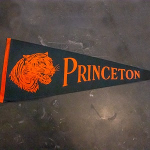 Princeton University Tiger Felt Pennant Vintage Collegiate Wall Decor ...