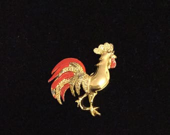 Rooster pin | Etsy