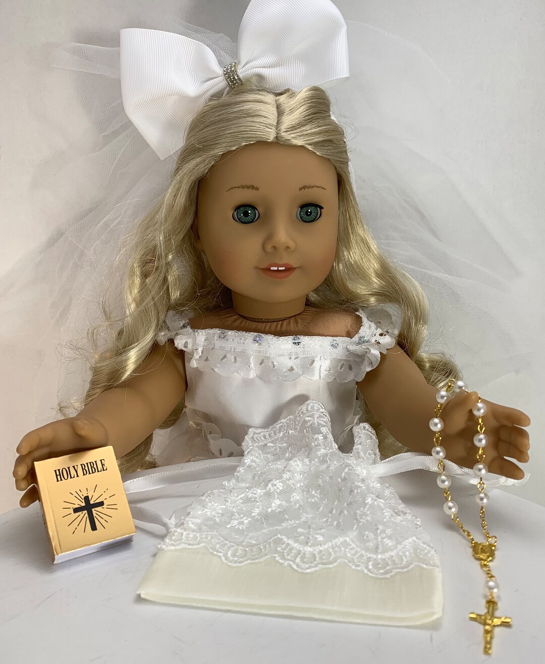 First Communion for American Girl Doll 18 Accessories Fit Mini Bible ...