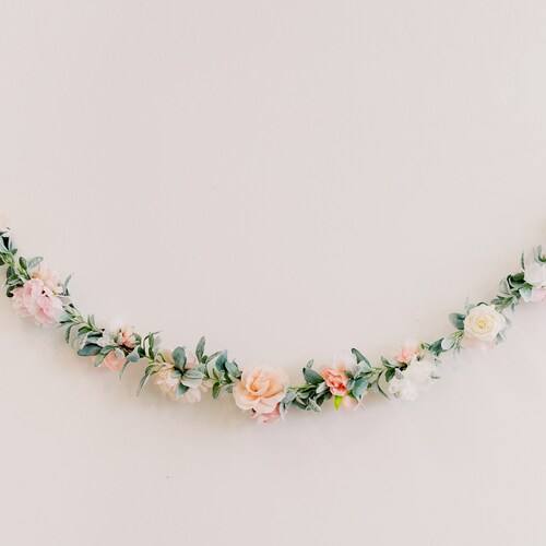 Felt Floral Flower Garland // Spring Decor // Nursery // - Etsy