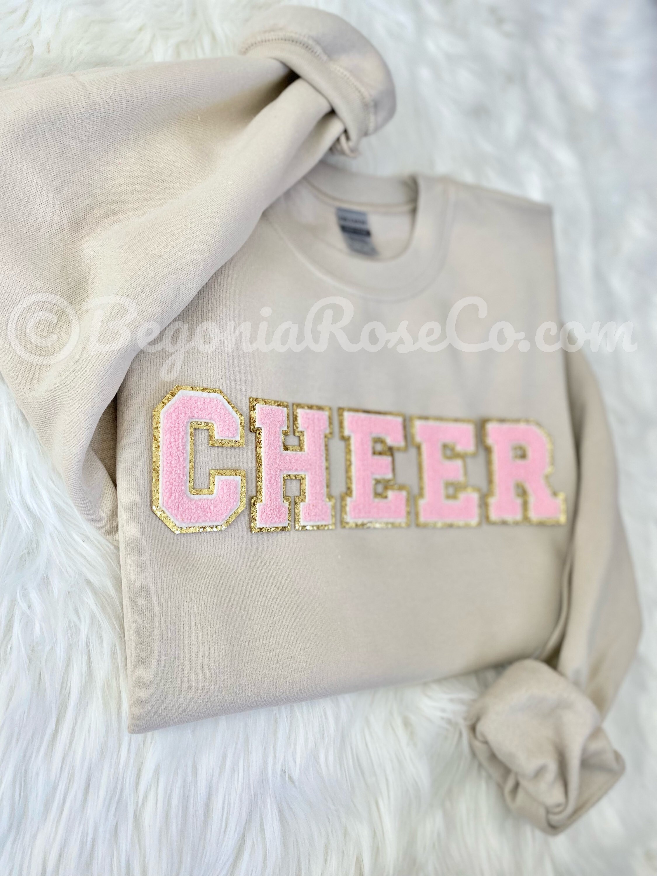 CHEER Sweatshirt Cheer Crewneck Cheer Patch Sweatshirt Cheer - Etsy
