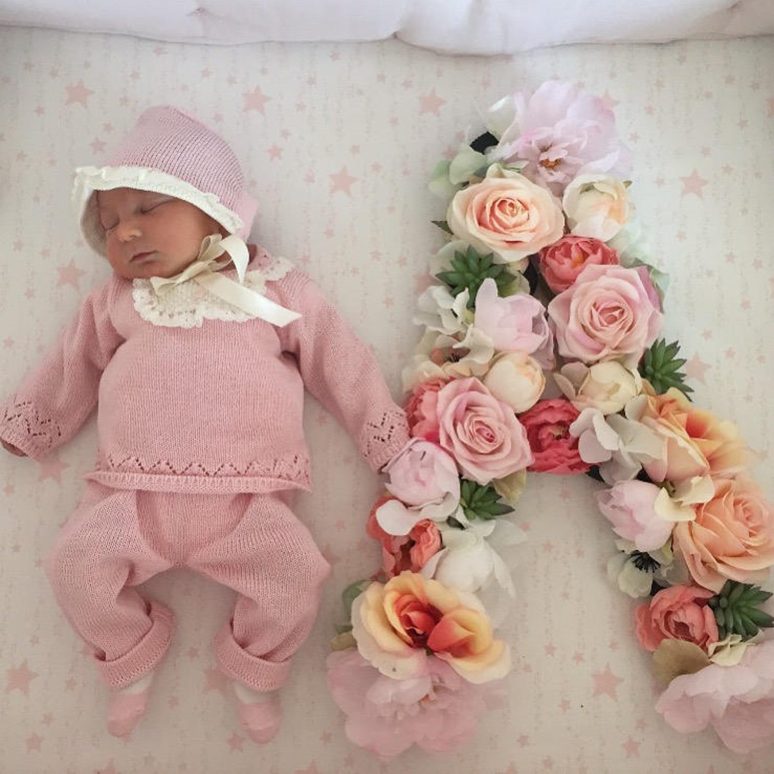 Floral Letter Custom Flower Letter Baby Letter Nursery | Etsy