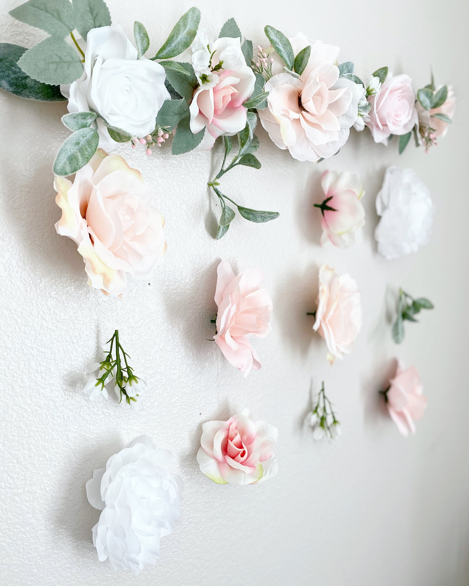 Flower Hanging Decor Flower Wall Hanging Nursery Floral | Etsy