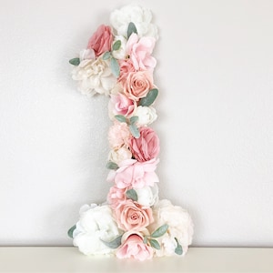 Buy Floral Number Flower Number 1st Birthday Prop 1st Birthday Online ...