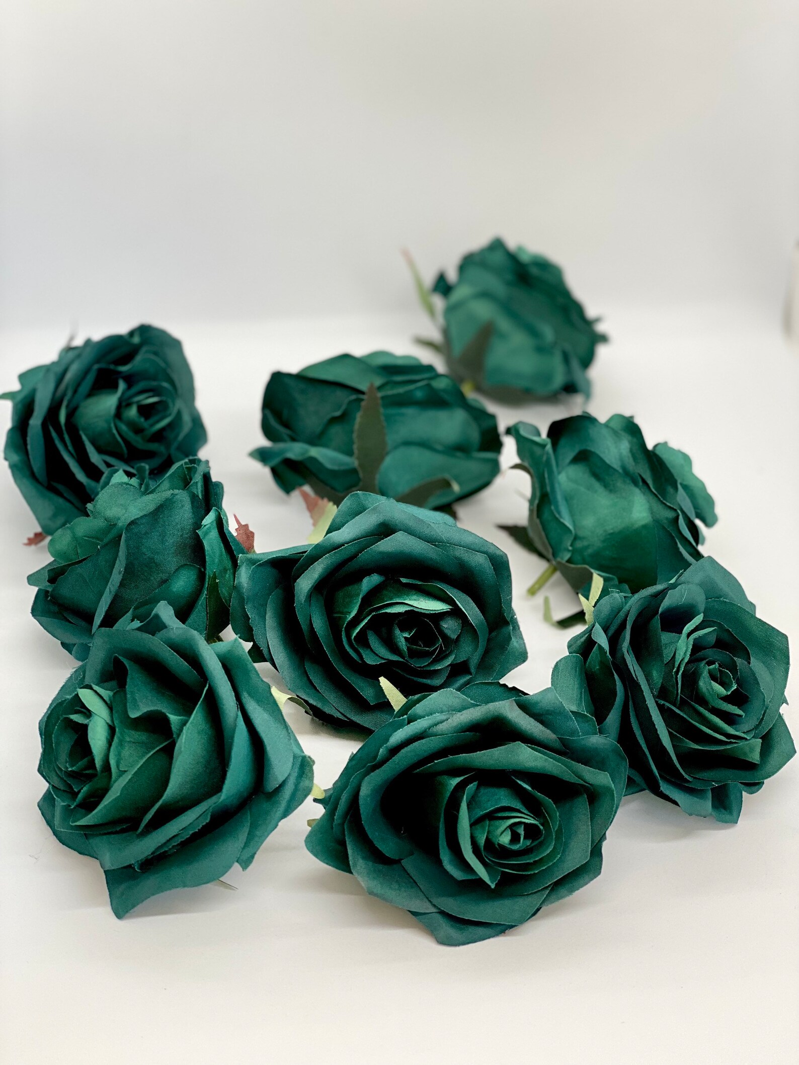 3.5 Emerald Artificial Rose Emerald Rose Dark Green Rose - Etsy