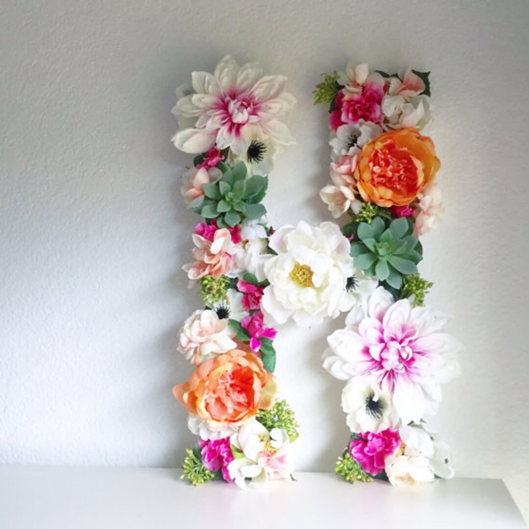 Custom Floral Letter Large Letter Flower Letter Wall Letter Nursery ...