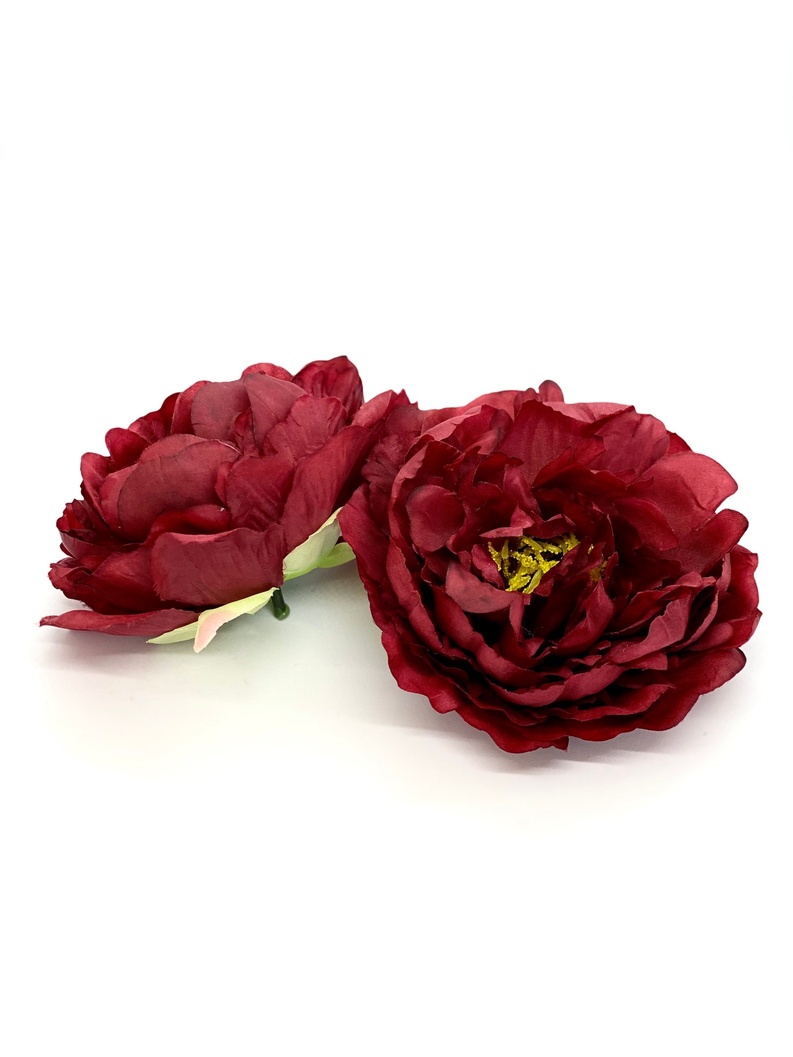 5 Deep Red Peony Burgundy Peony Wedding Flower Fluffy - Etsy