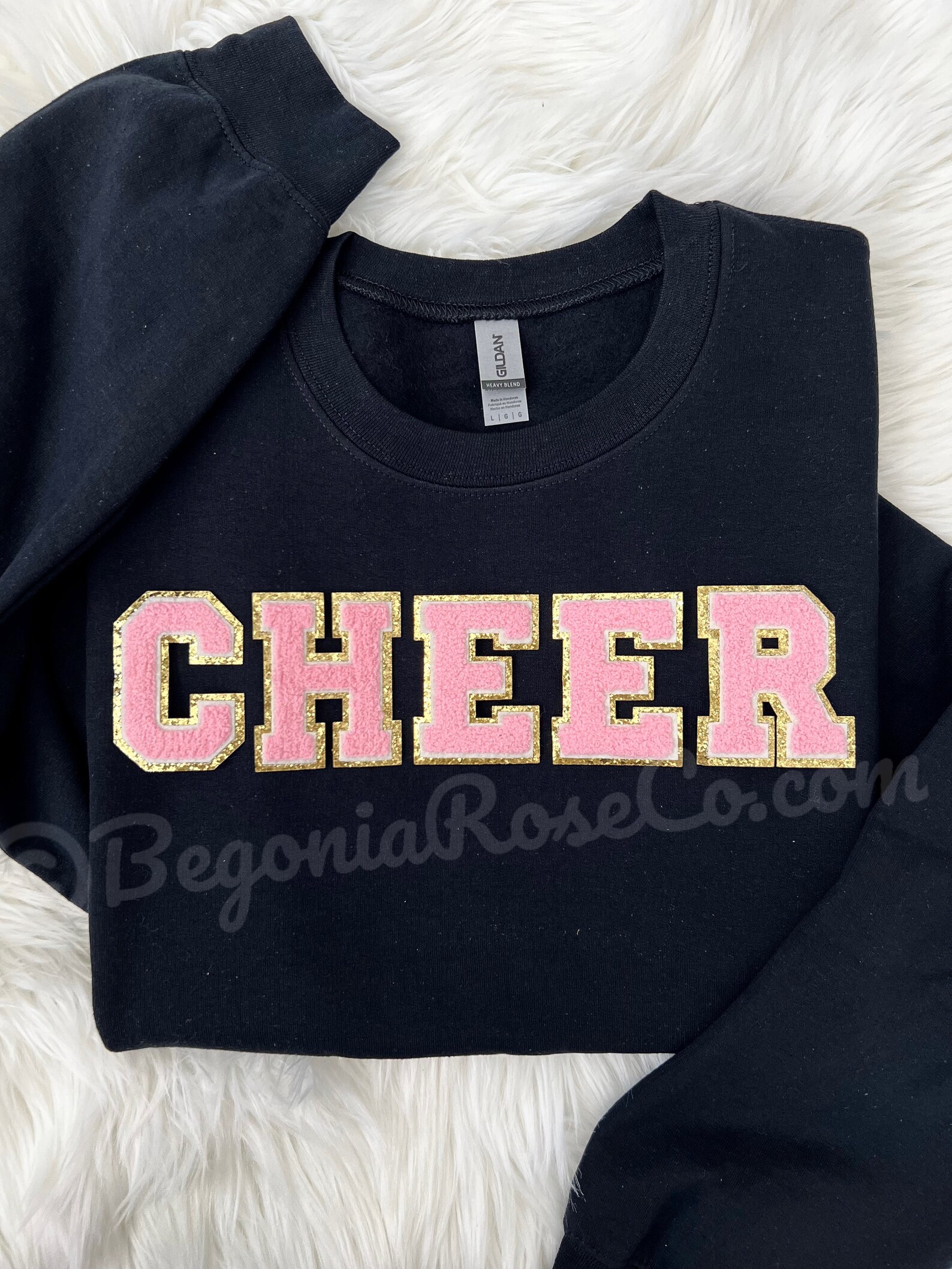 CHEER Sweatshirt Cheer Crewneck Cheer Patch Sweatshirt Cheer - Etsy