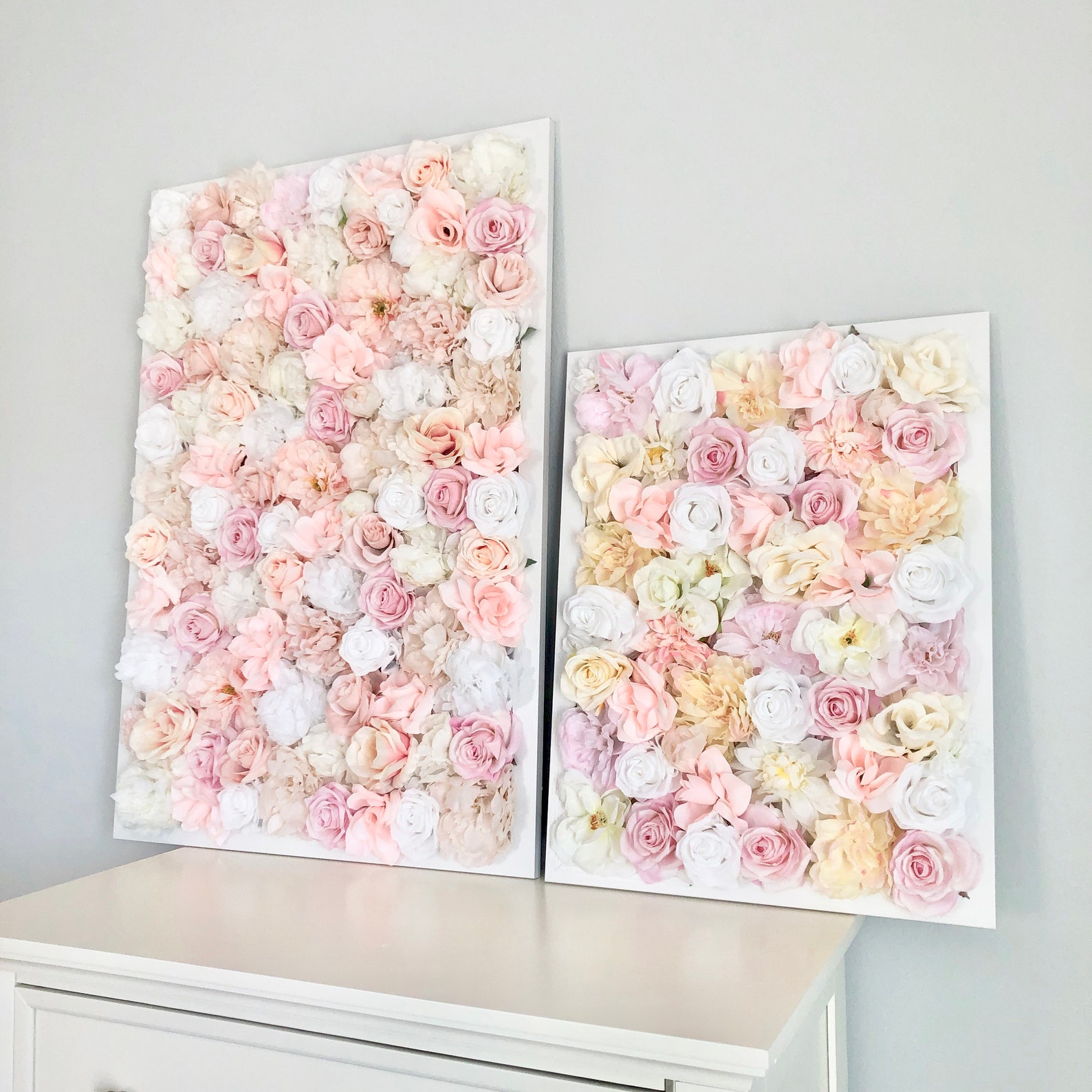 Flower Wall Name Sign Nursery Name Sign Blush Pink Nursery | Etsy