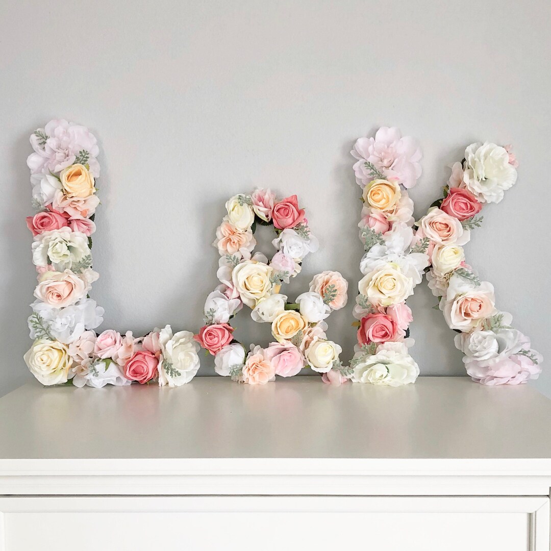 Floral Letter Wedding Rustic Wedding Decor Wedding Decorations Wedding ...