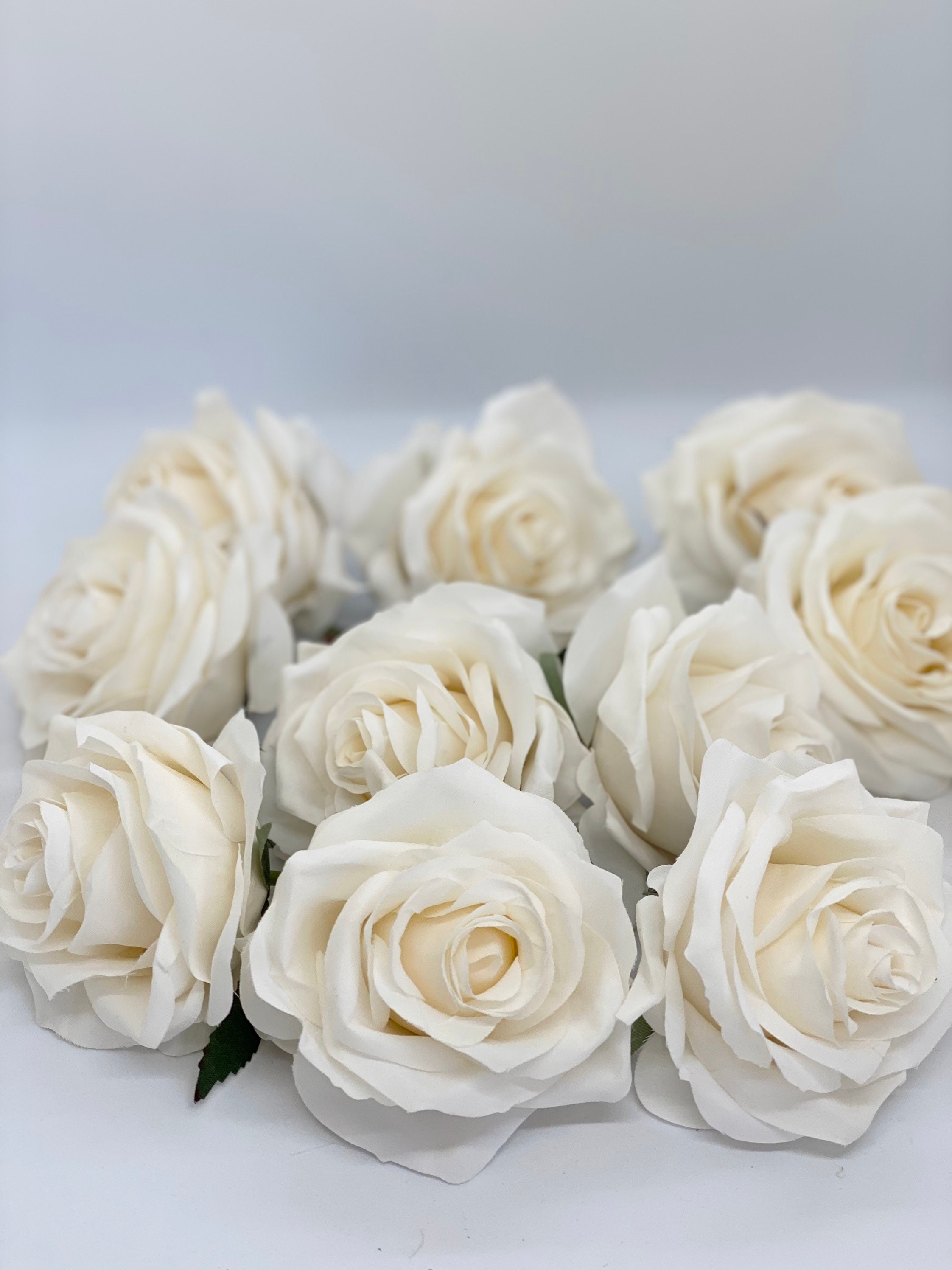 3.5 Artificial Ivory Rose Head Ivory Artificial Flower | Etsy