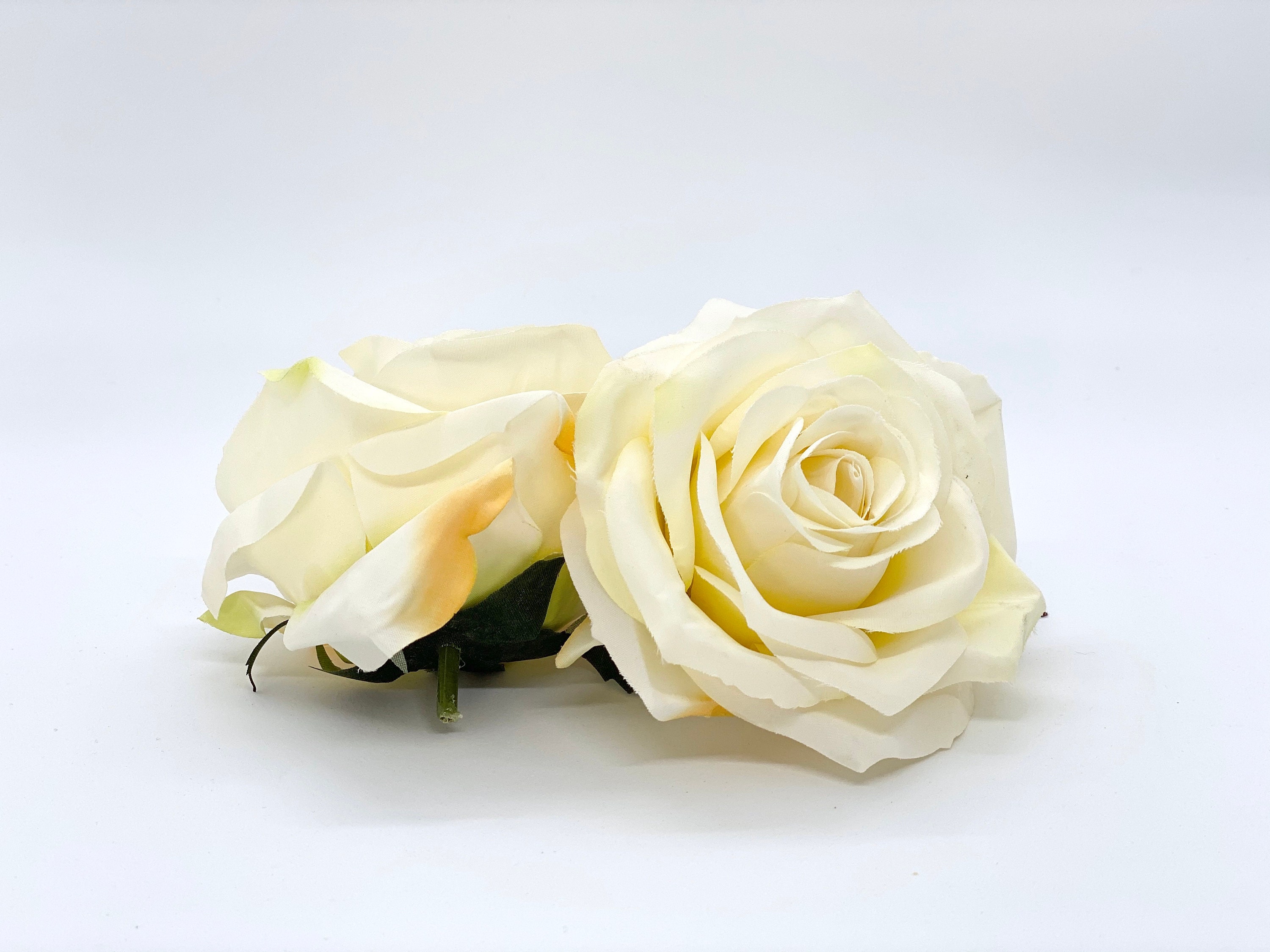 3.5 Artificial Light Yellow Rose Decor Silk Flower Rose - Etsy
