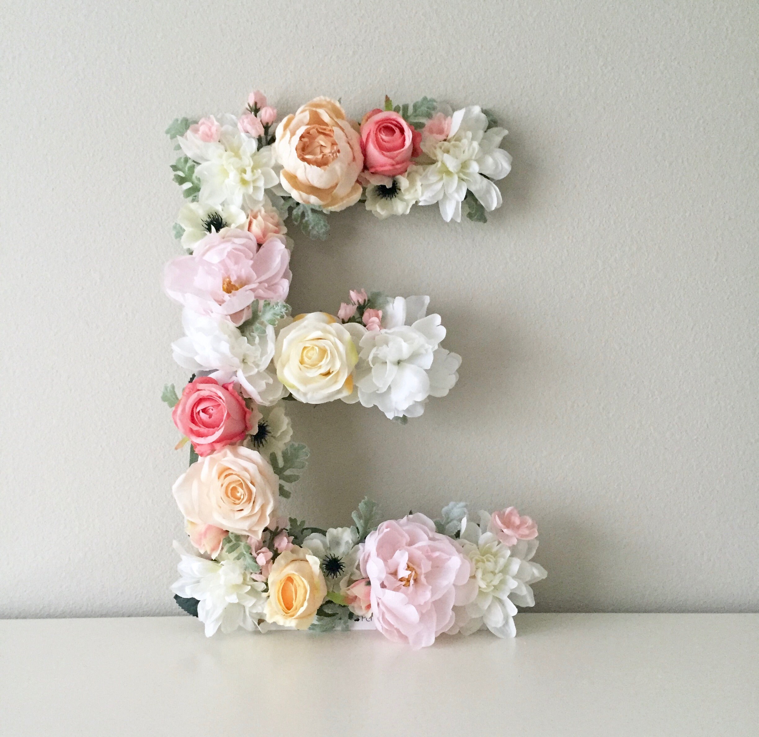 Floral Letter Flower Letter Flower Initial Flower Monogram | Etsy