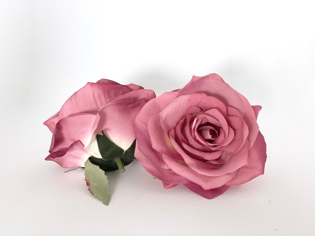 3.5 Artificial Purple Mauve Silk Flower Dusty Mauve Purple Rose ...