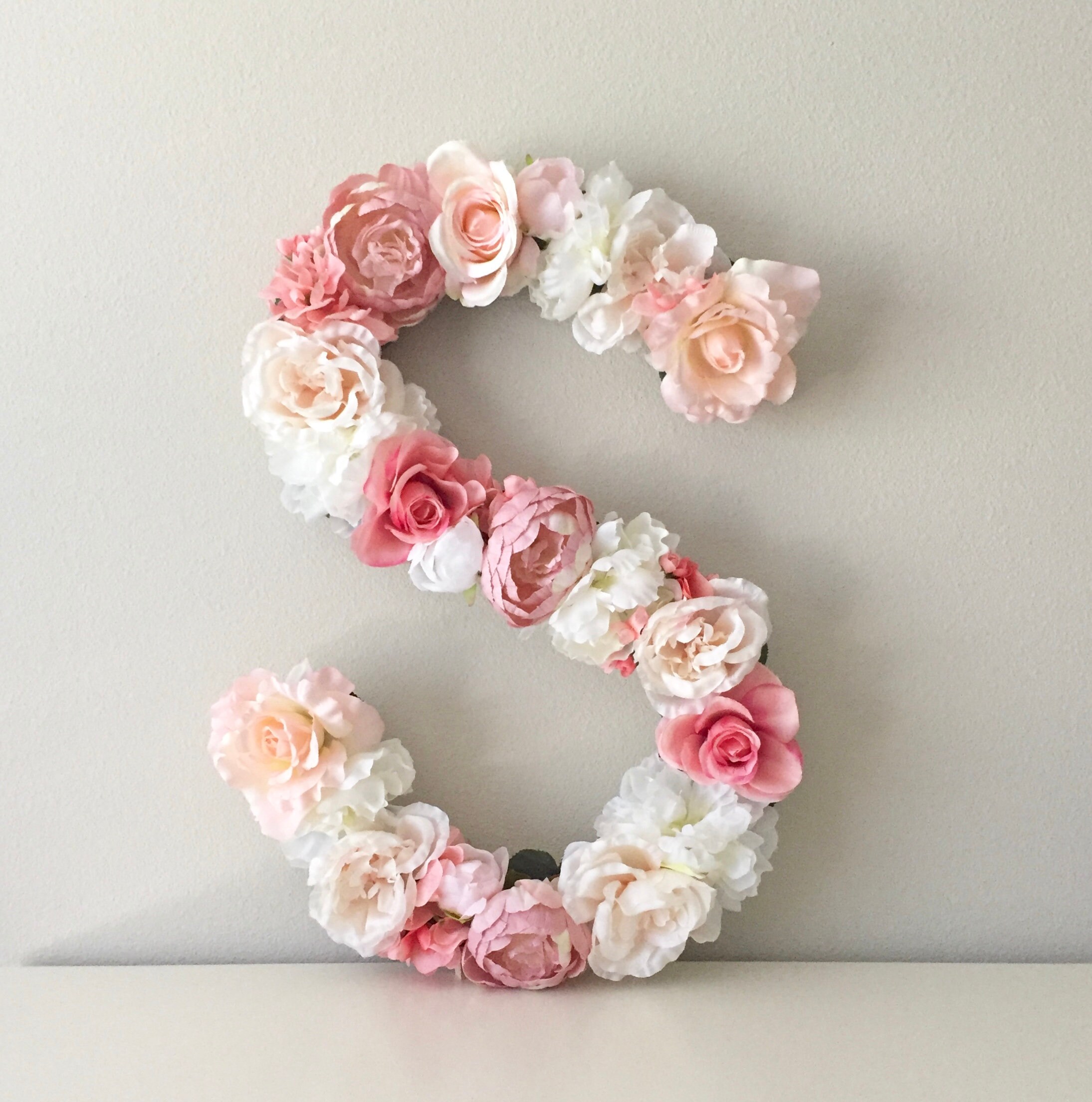 Wall Hangings Initial Wall Art Printable Floral Alphabet Poster Floral ...