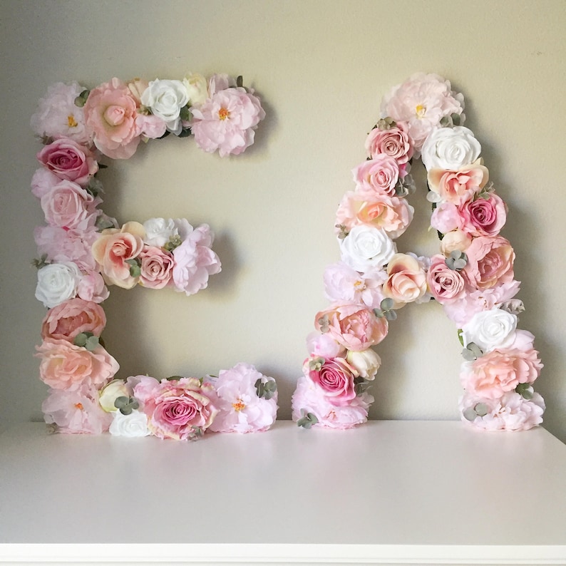 Floral Letter Custom Flower Letter Baby Letter Nursery | Etsy