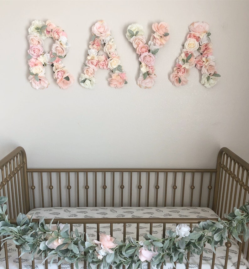 Baby Girl Room Decor Floral Letter Floral Baby Name Decor - Etsy Australia