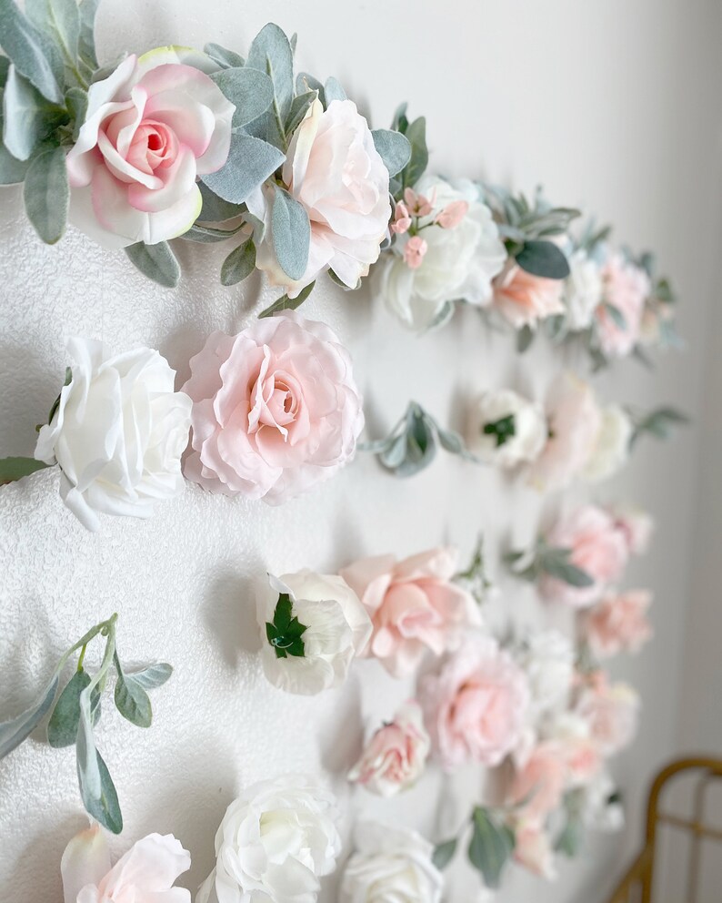 Floating Flower Wall Pale Pink Peony Wall Decor Woodland | Etsy