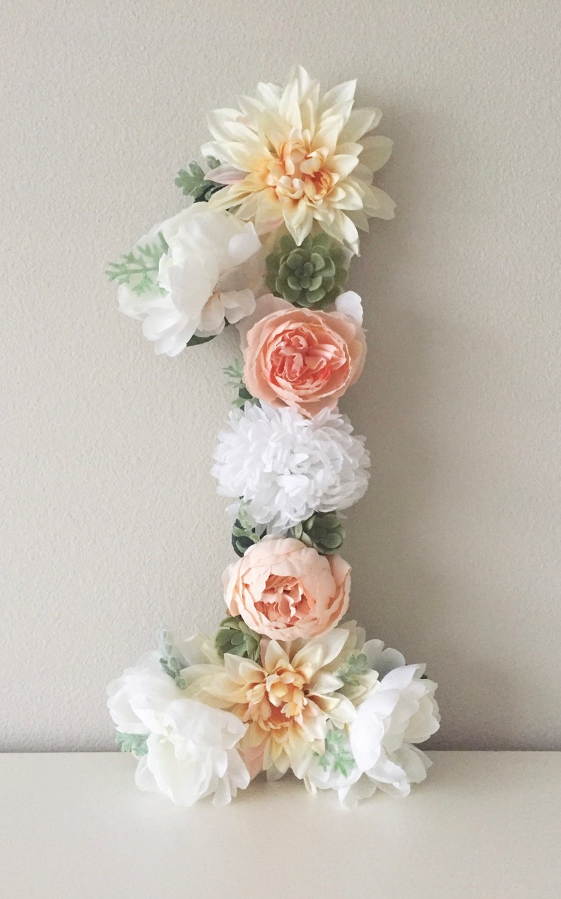 Buy Floral Number Flower Number 1st Birthday Prop 1st Birthday Online ...