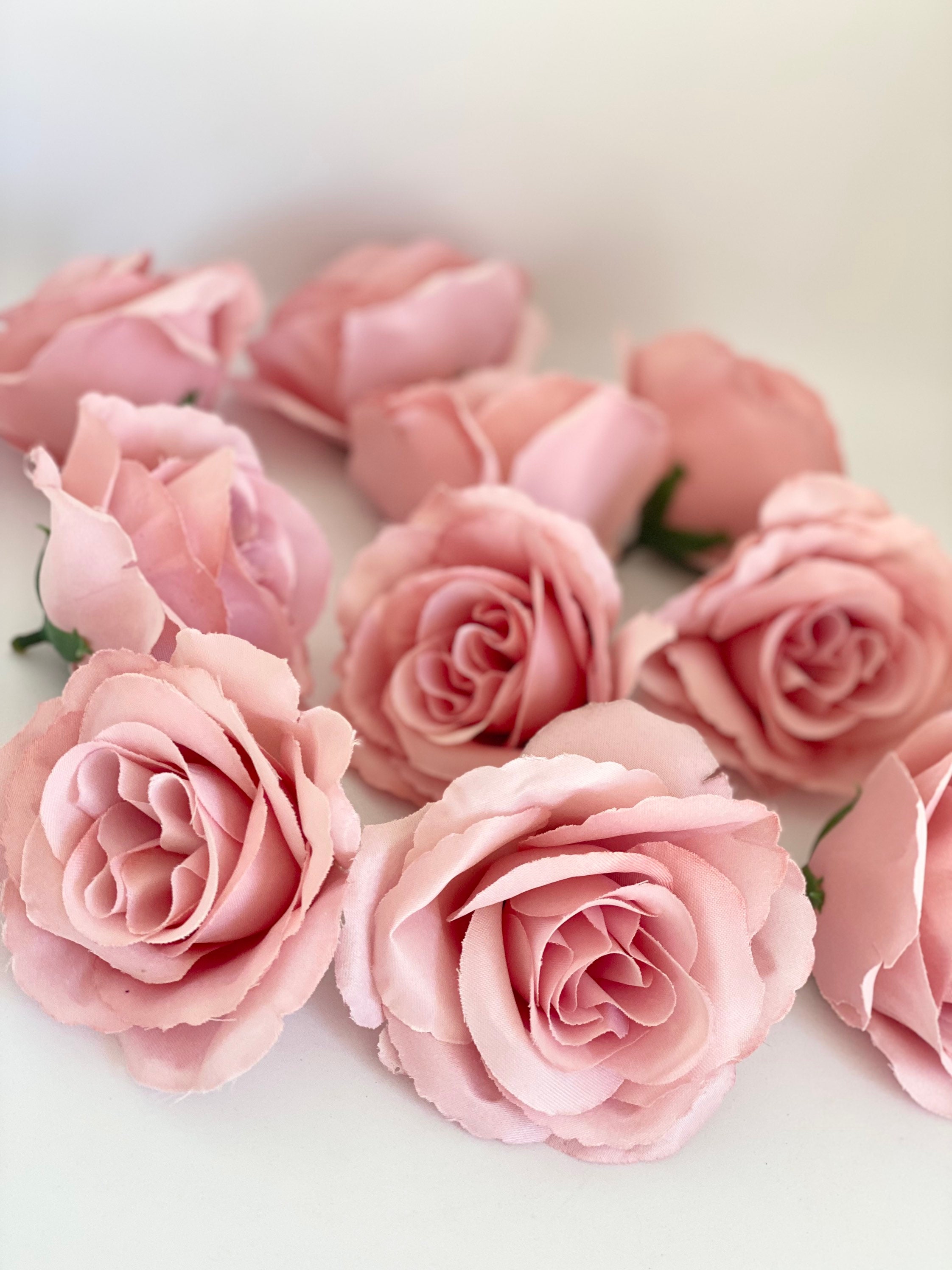 3.5 Artificial Dusty Pink Rose Dusty Rose Flower Dusty - Etsy