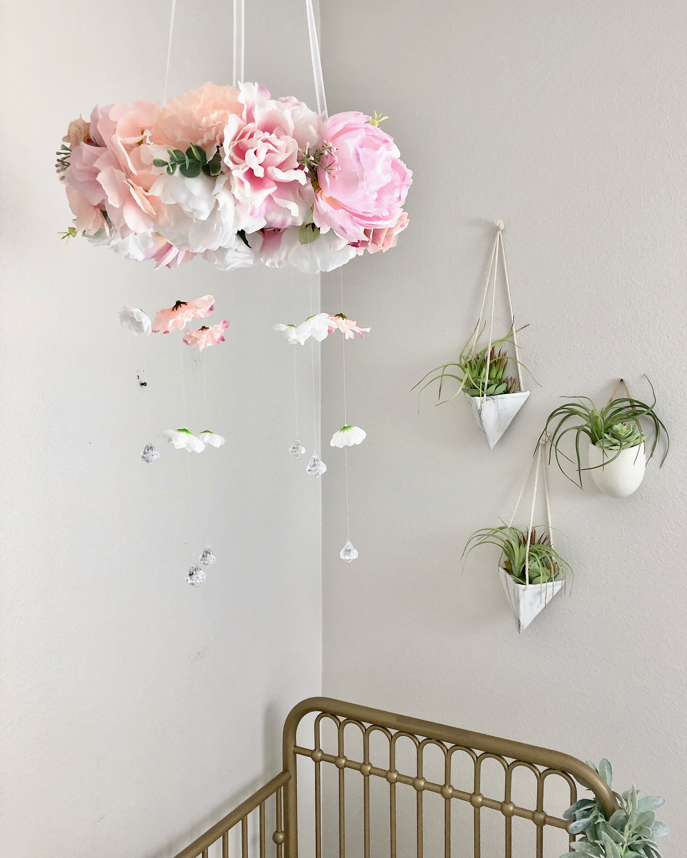 Flower Mobile Crib Mobile Floral Mobile Girl Nursery Decor | Etsy