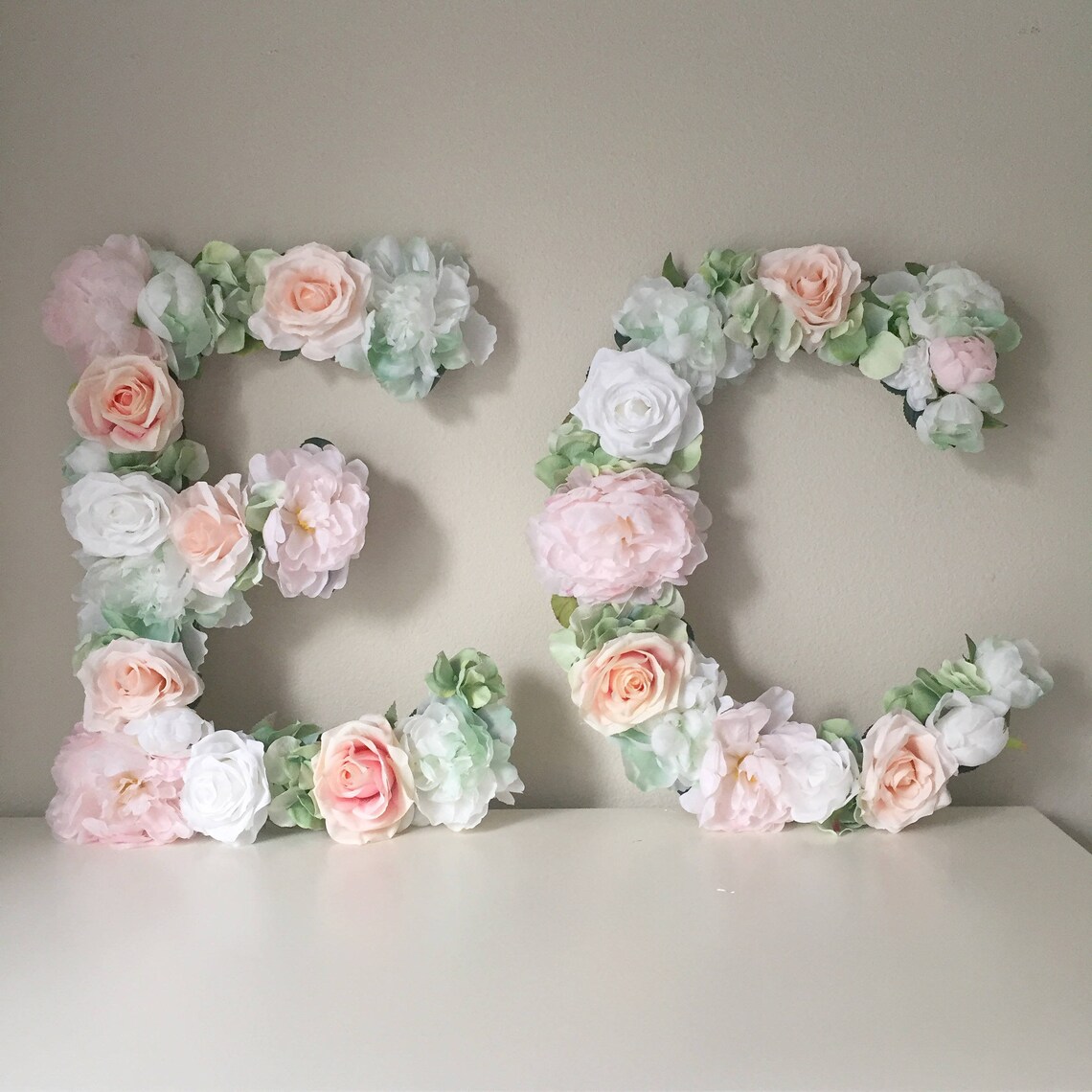 Floral Letter Custom Flower Letter Baby Letter Nursery | Etsy