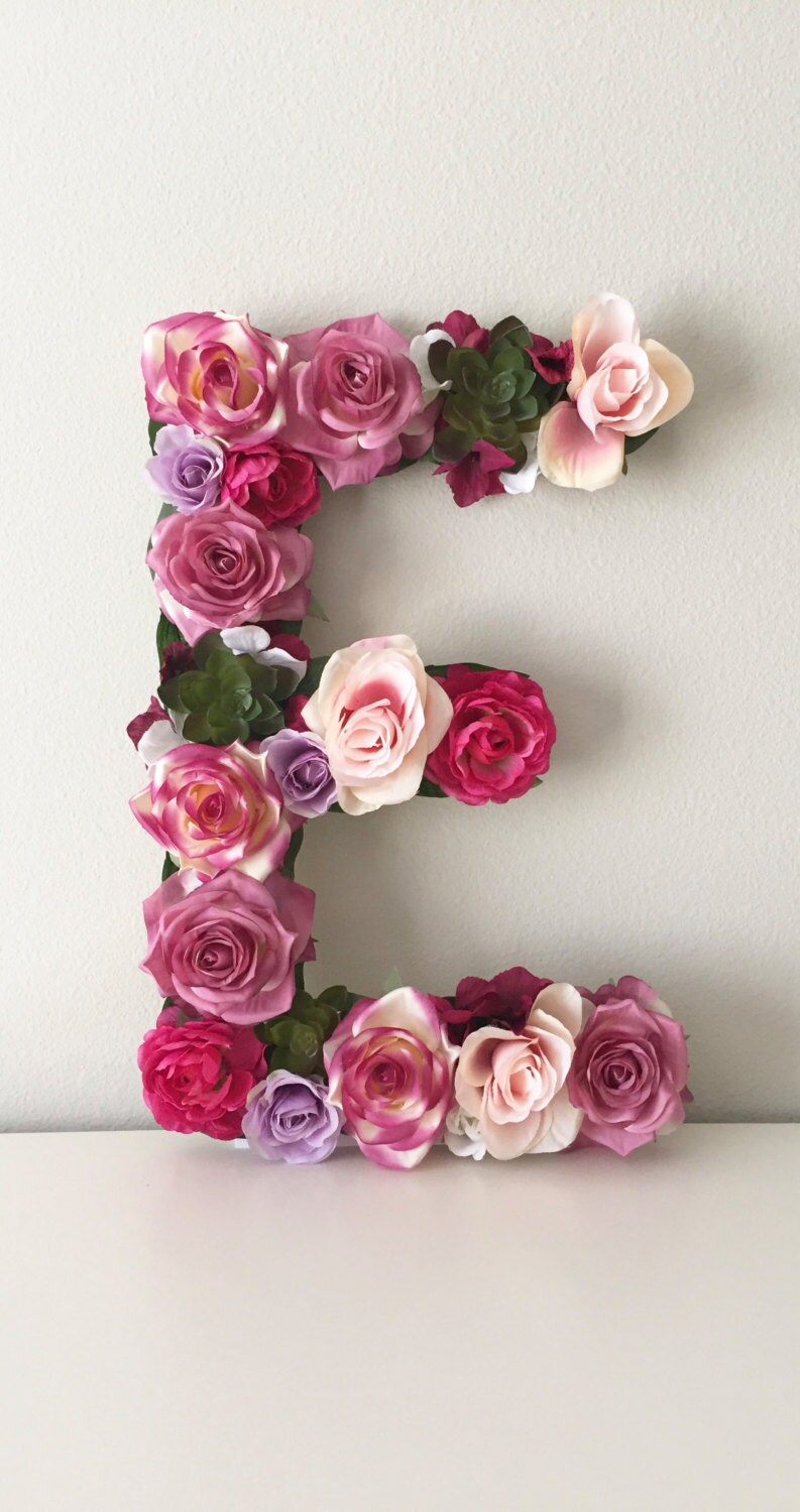 Large Floral Letter Custom Flower Letter Flower Monogram - Etsy UK