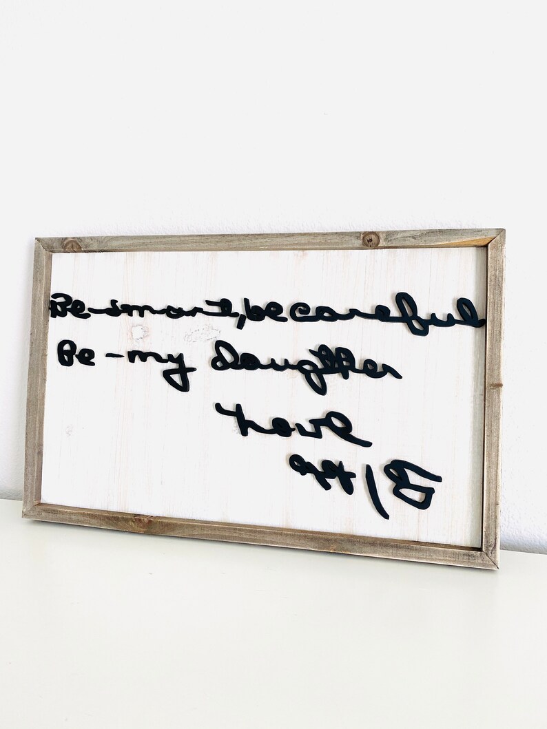 Custom Handwriting Sign Actual Handwriting Gift Moms - Etsy