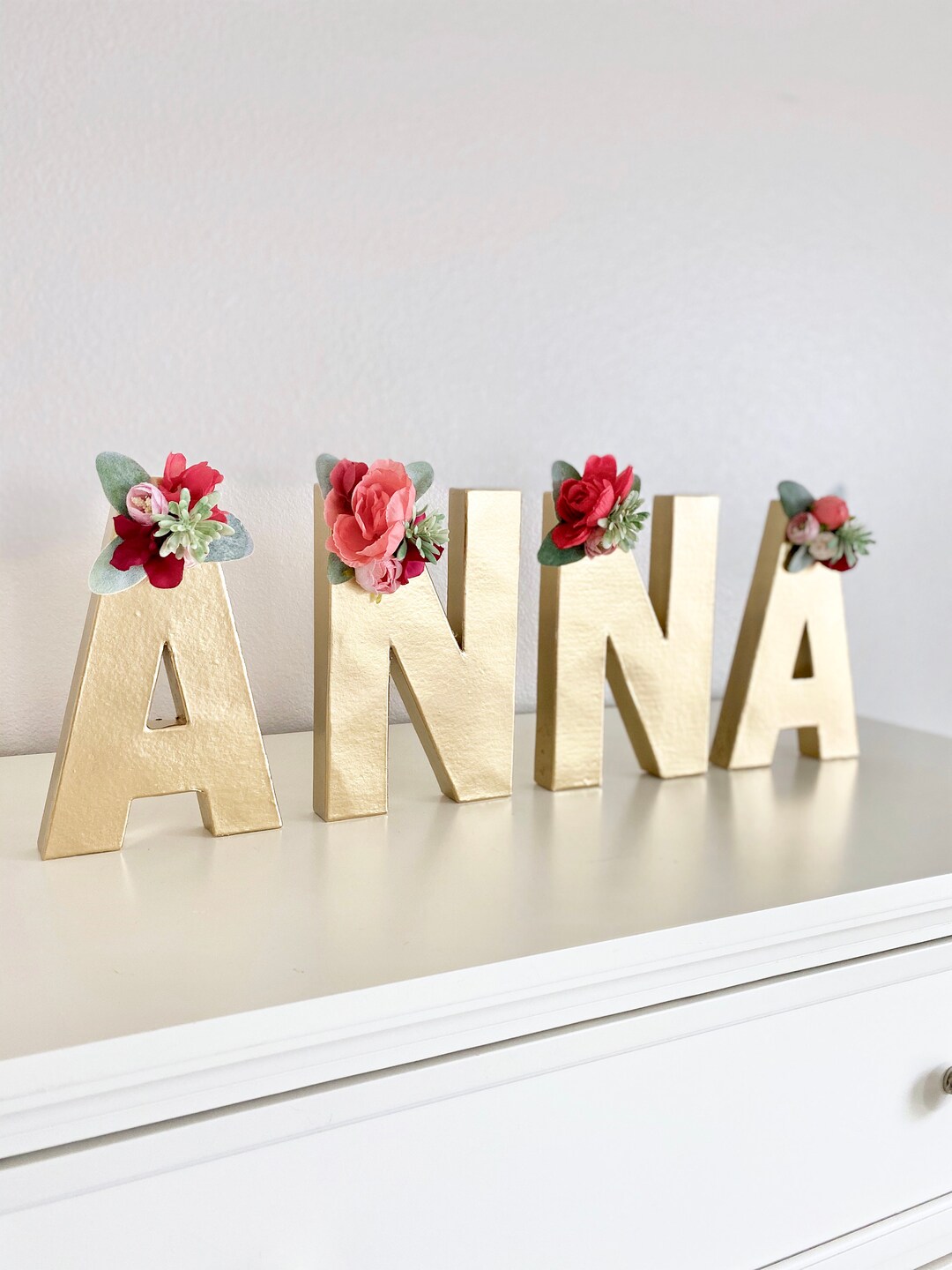 Floral Letter Name Sign Girl Name Sign Birthday Girl Sign Girl Birthday ...