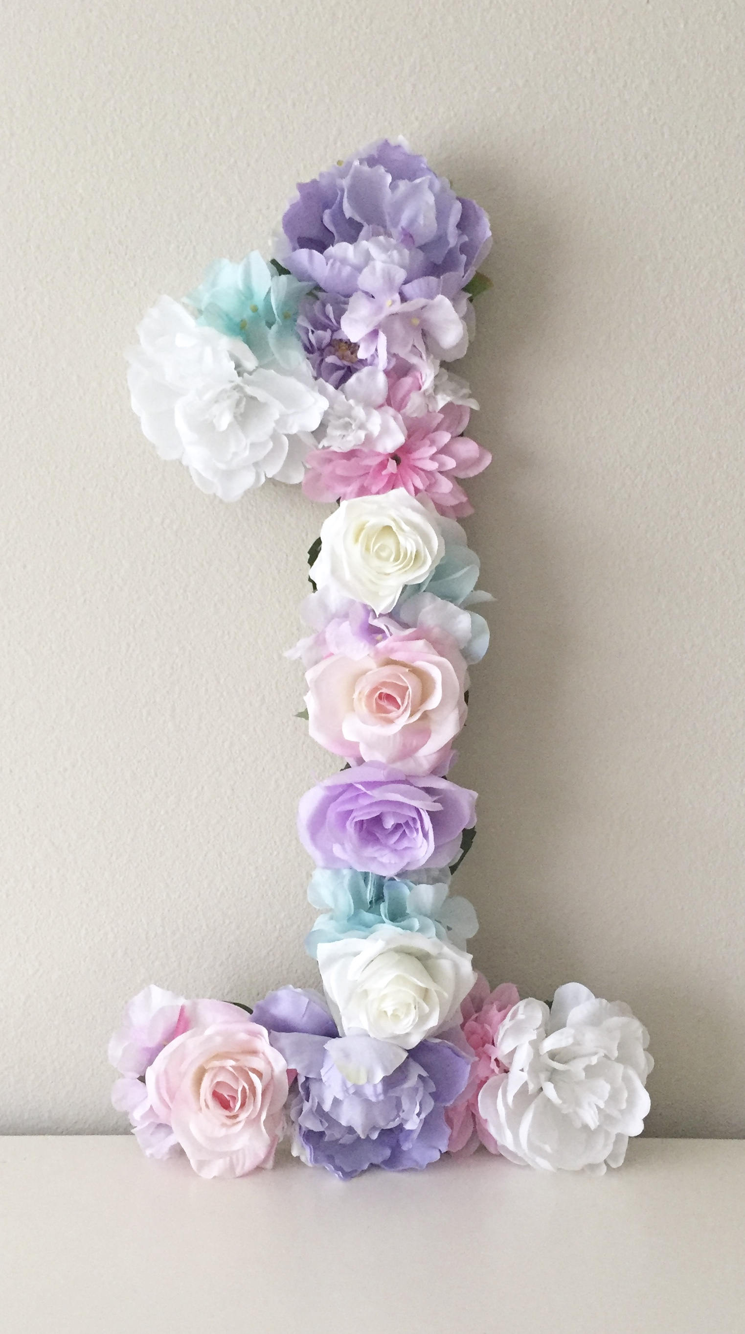 First Birthday Number Flower Number Birthday Decor Birthday | Etsy