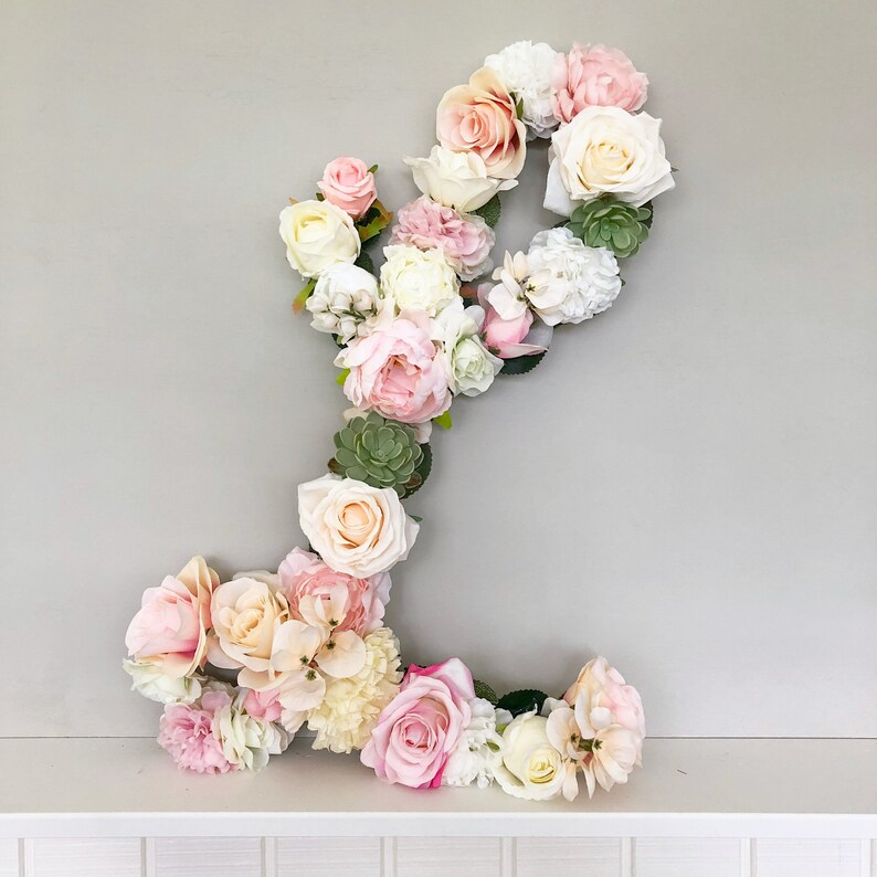 Floral Letter Wedding Rustic Wedding Decor Wedding - Etsy