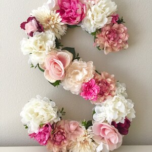 Large Floral Letter Custom Flower Letter Nursery Letter Name - Etsy