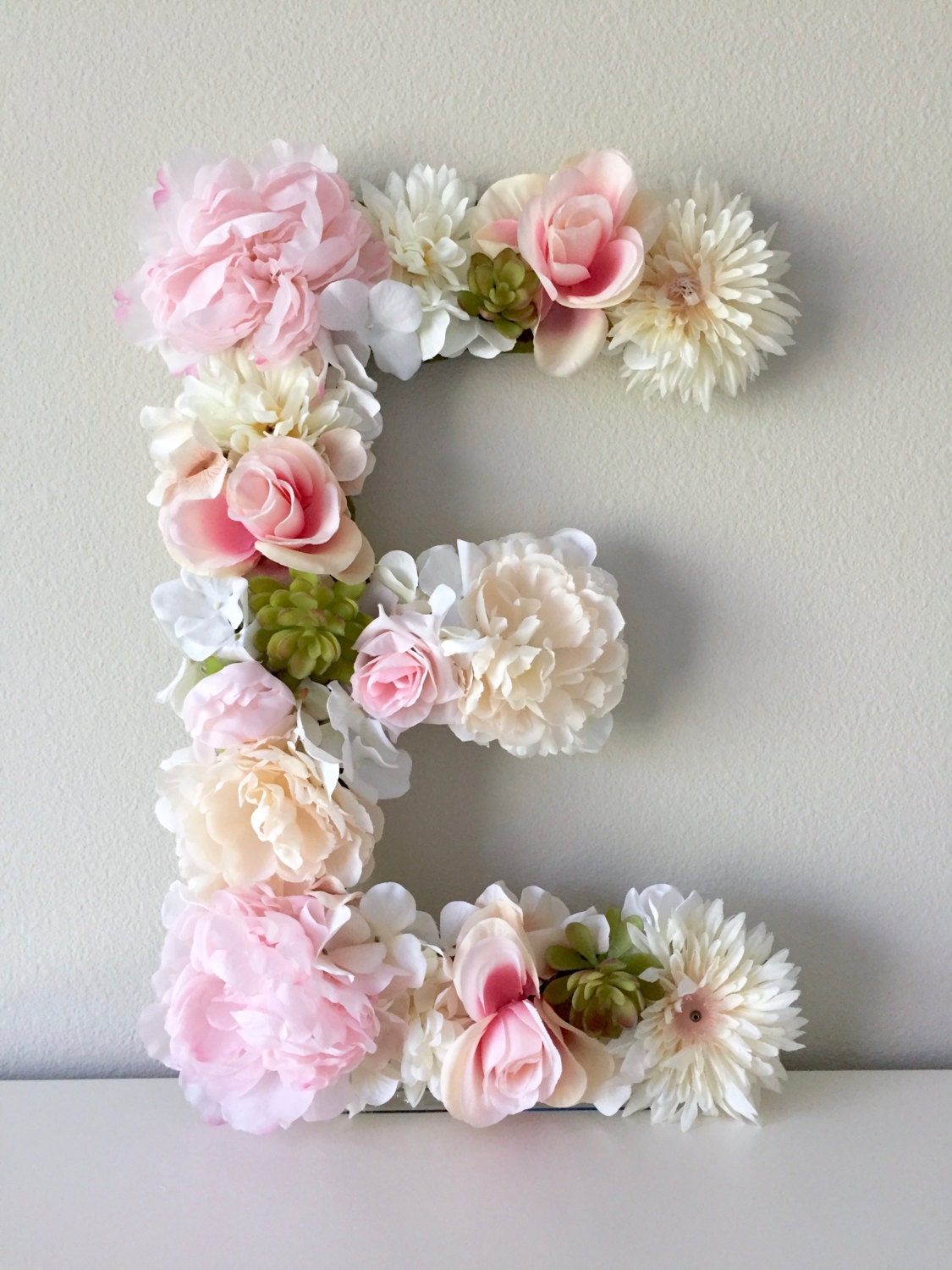 Large Floral Letter Custom Flower Letter Flower Monogram - Etsy UK