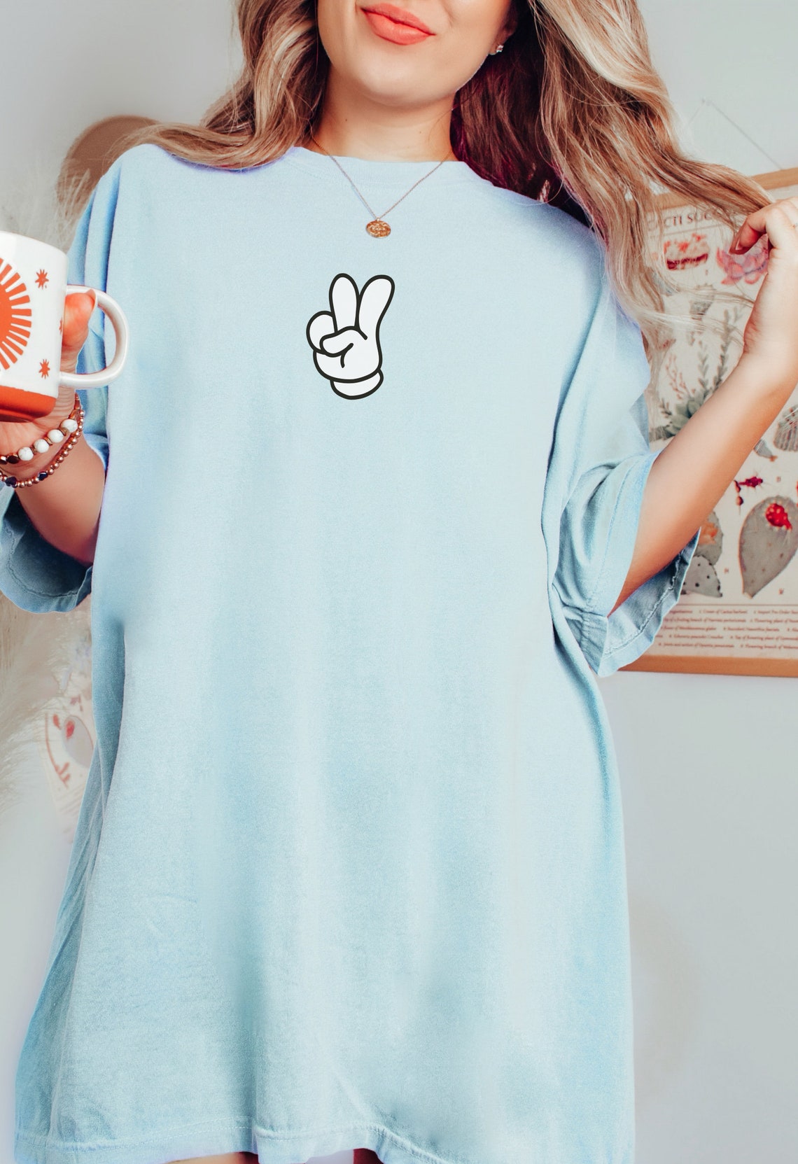 Mickey Peace Sign Shirt, Mickey Shirt, Glove Peace Sign, Simple Mickey ...