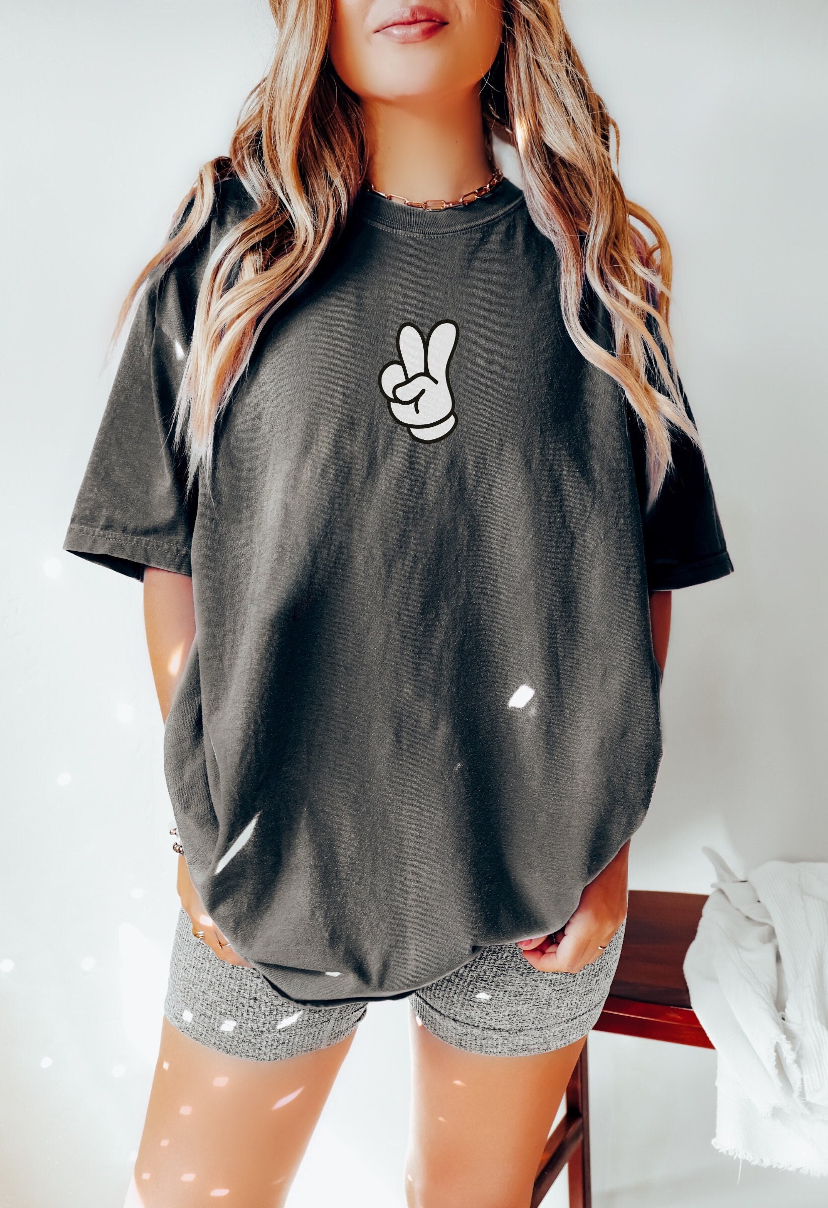 Mickey Peace Sign Shirt, Mickey Shirt, Glove Peace Sign, Simple Mickey ...